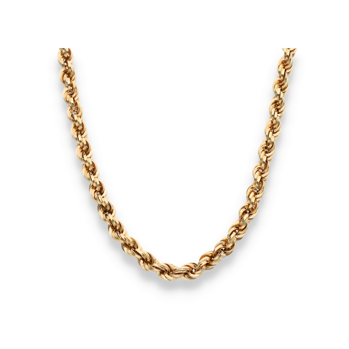 Catena doppia in oro giallo 18kt a maglia fune